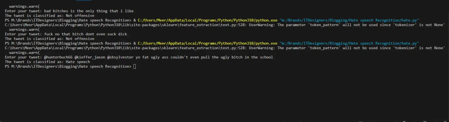 Hate Speech Detection Using Machine Learning with Code